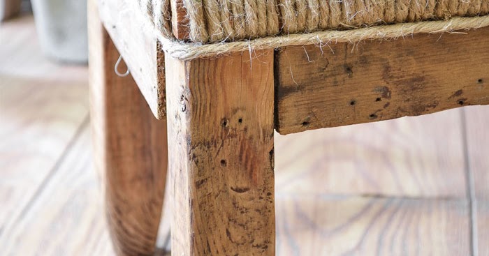 Rustic Wood Footstool Gets a Makeover with Twine | ANDERSON+GRANT