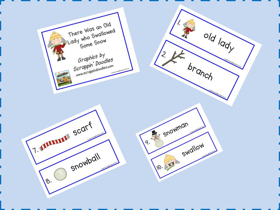 A Teacher's Touch: There Was a Cold Lady Write the Room Freebie