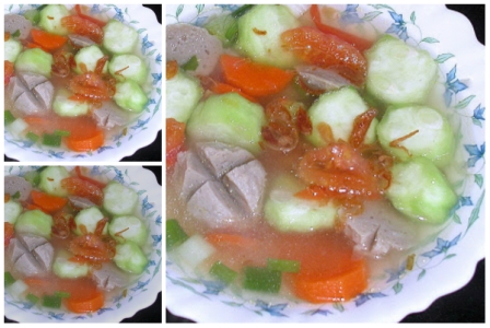 Resep Sayur Bening Gambas Bakso & Wortel