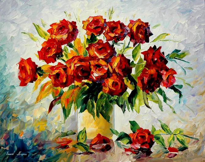 Frames And Colors: Amazing Flower Paintings By Leonid Afremov