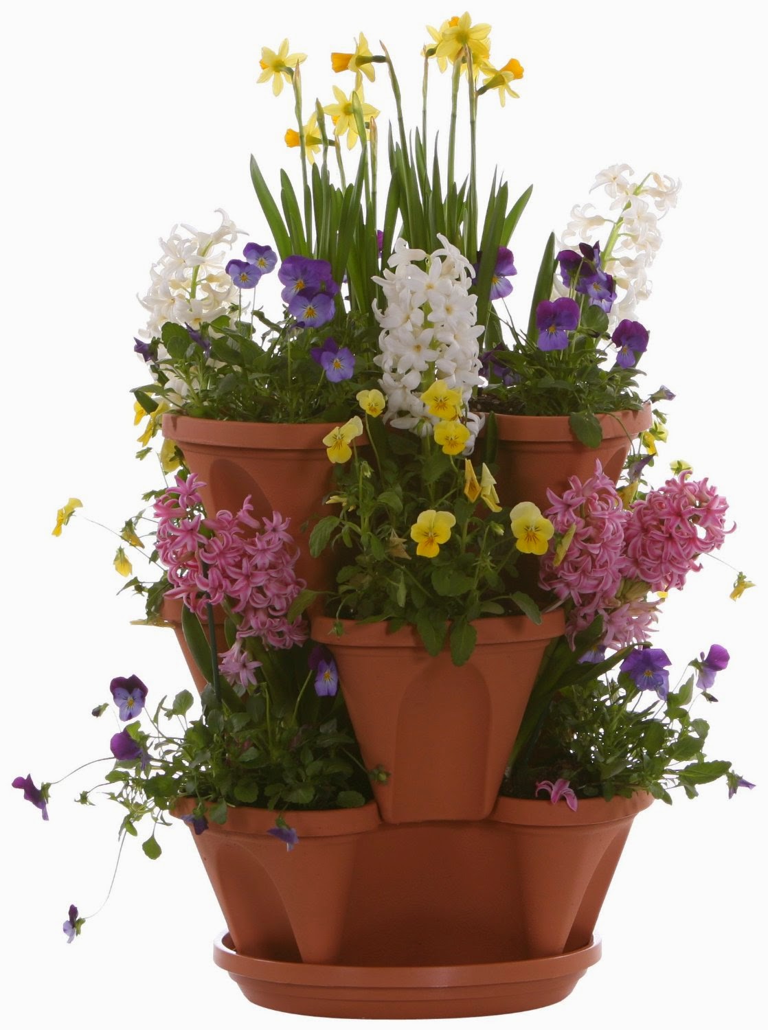 Terracotta Stacking Planters with Flow through Watering System and ...