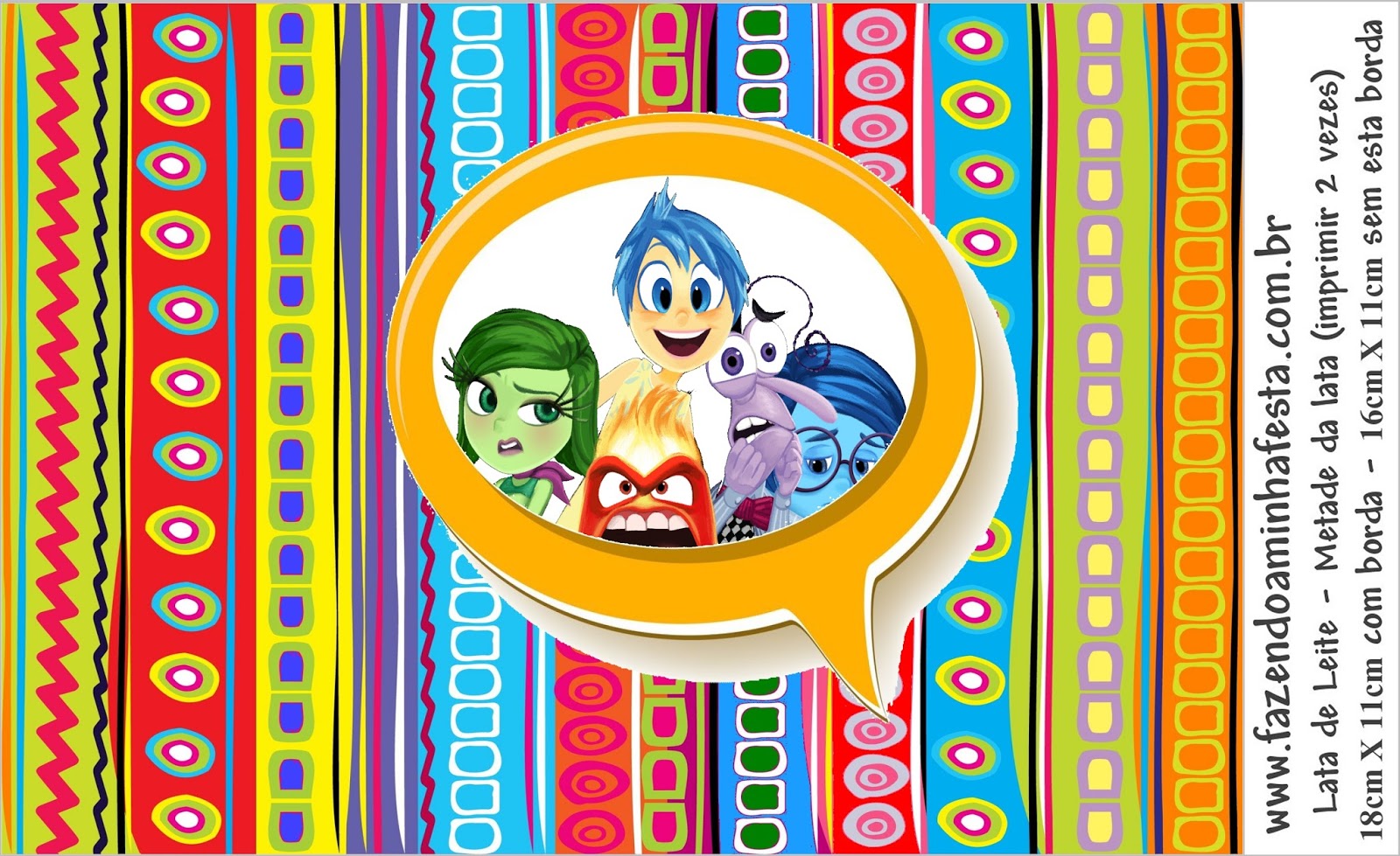 Birthday of Inside Out: Free Printable Candy Bar Labels. - Oh My Fiesta ...