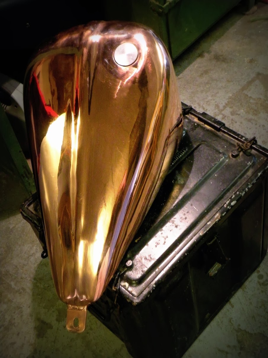 Copper Oil Tank Motorcycle