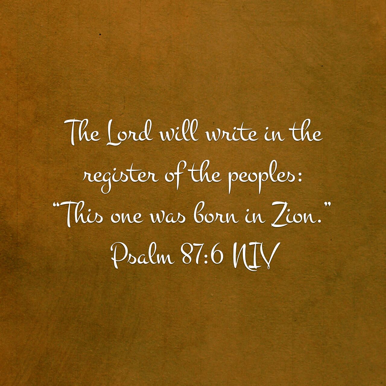 First Fruits of the Day: Psalm 87:6 - Register of the peoples