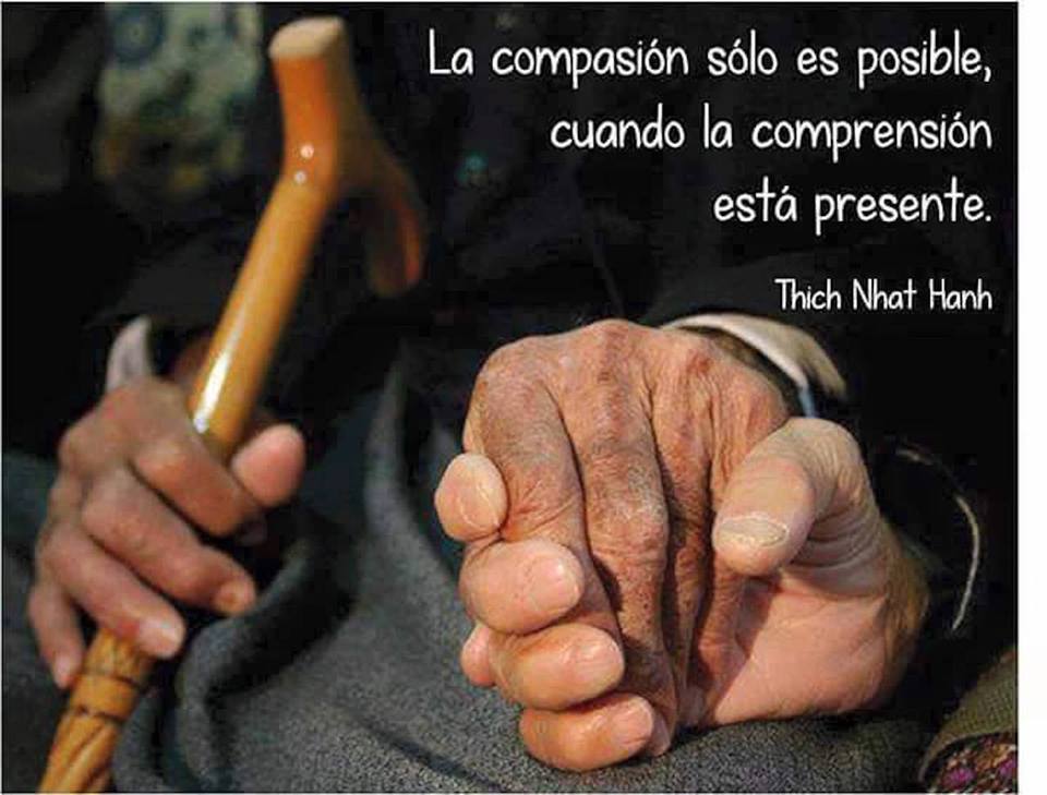 La compasión sólo es posible cuando la comprensión está presente ...
