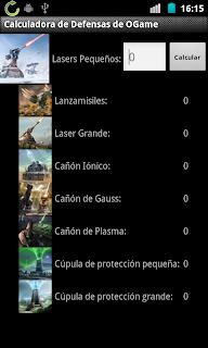 neosck Software: Calculadora de Defensas de OGame