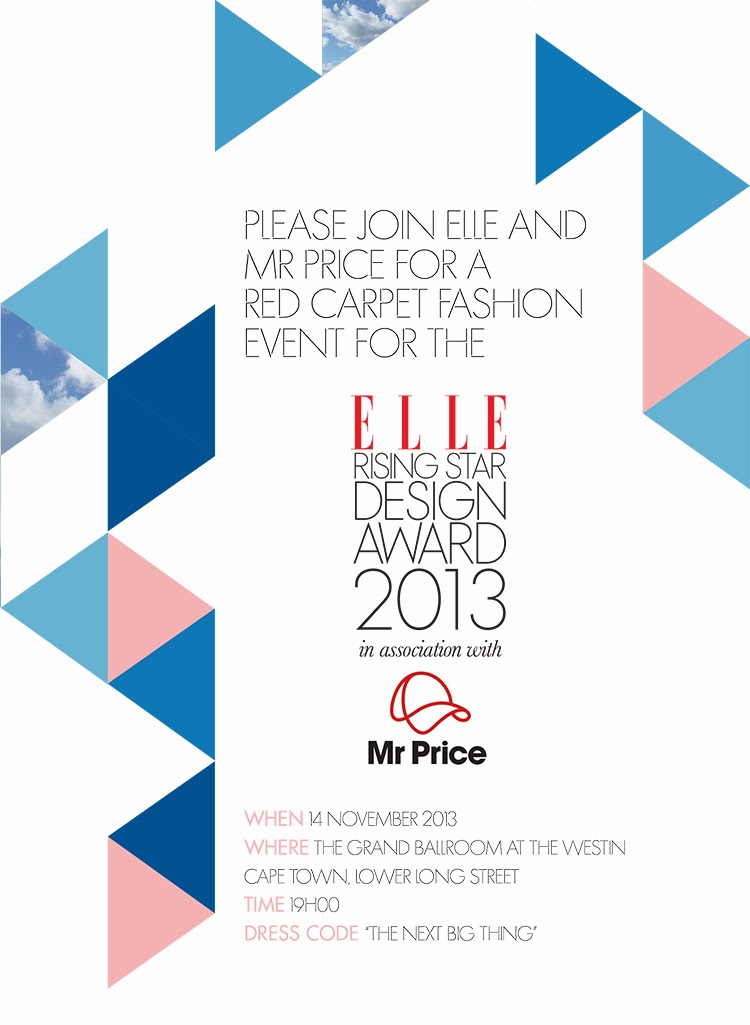 Renaissance Men SA: #NEWS: Elle Rising Star Design Award 2013 - The Finals