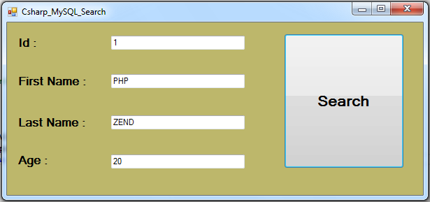 C# - How To Search And Set Values From MySQL Database Into TextBox In ... C# - How To Search And Set Values From MySQL Database Into TextBox In ...