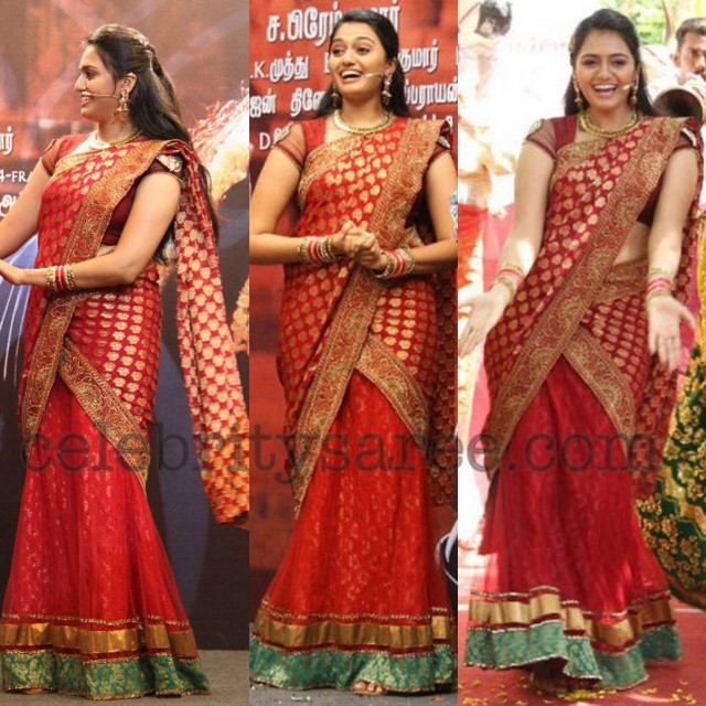 Red Half Saree 2012 - Saree Blouse Patterns