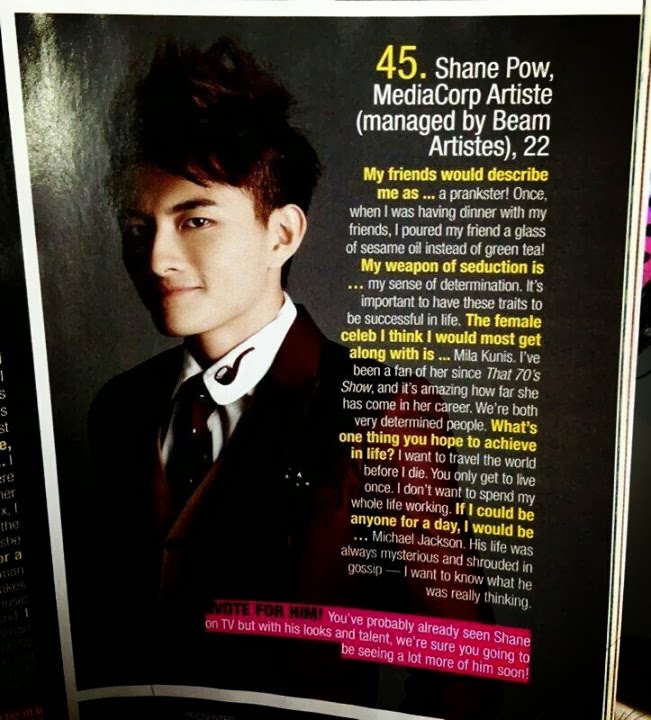 SINGPOST~ QUEST FOR AMUSEMENT: About Shane Pow Xun Ping 包勋评