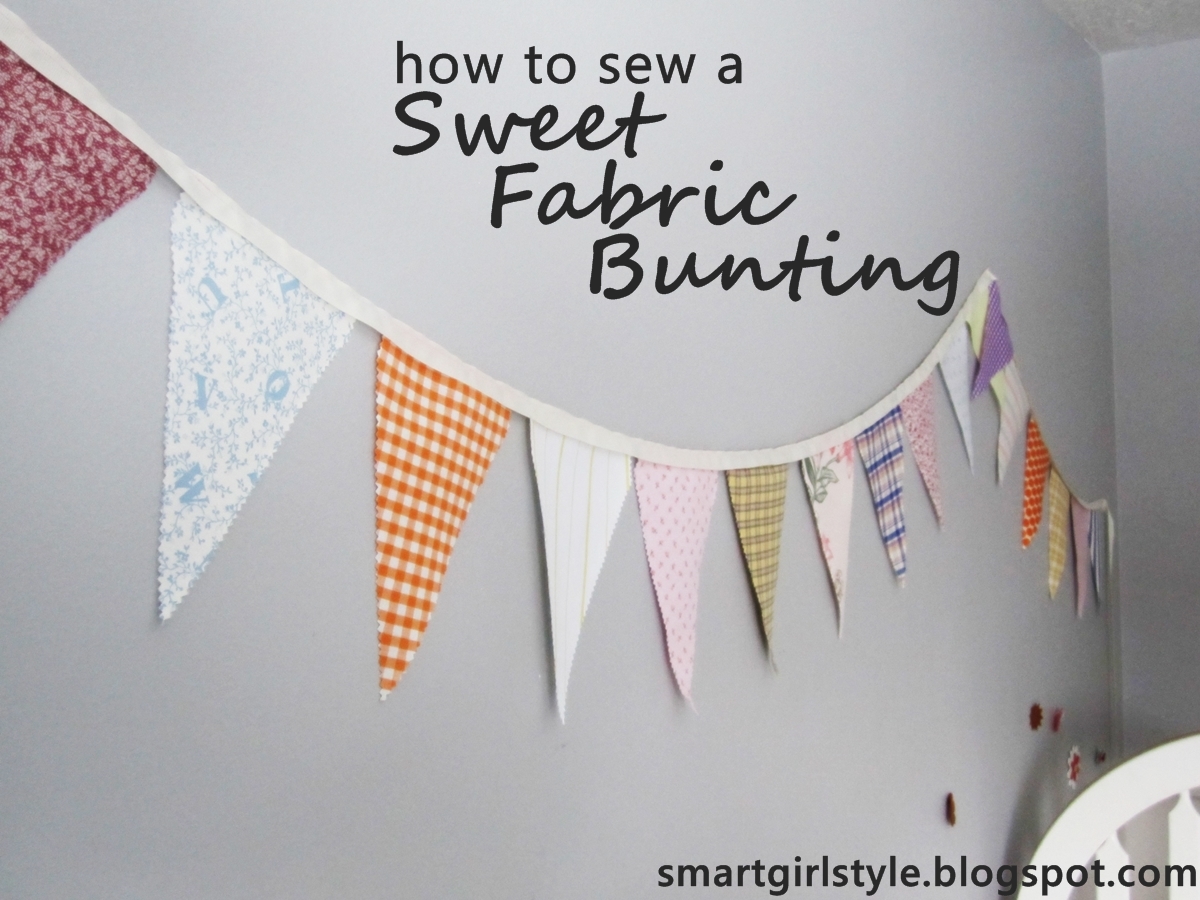 smartgirlstyle: fabric bunting