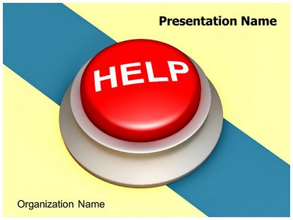Help Button 3D Animated PowerPoint Template