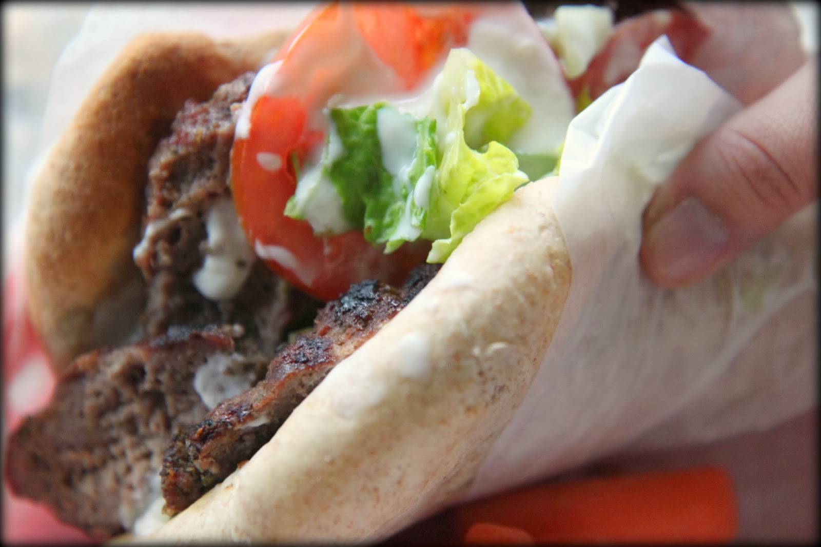 Ground beef gyros