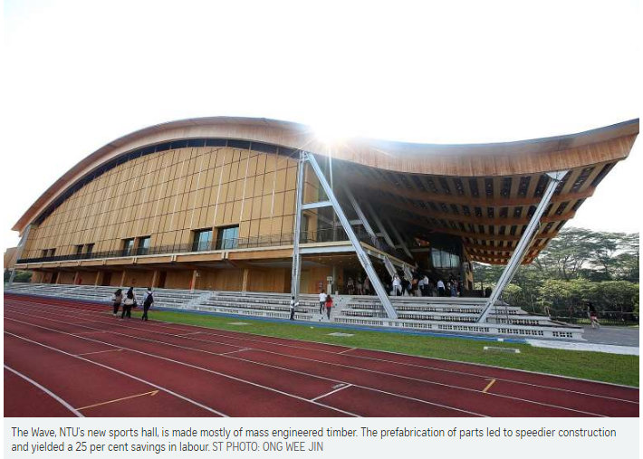 If Only Singaporeans Stopped to Think: NTU's new sports hall The Wave ...