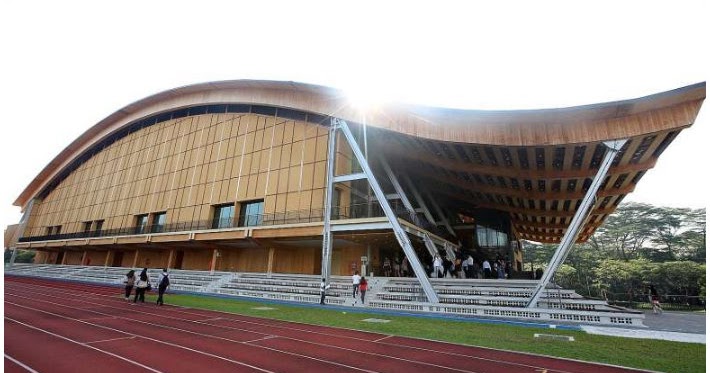 If Only Singaporeans Stopped to Think: NTU's new sports hall The Wave ...