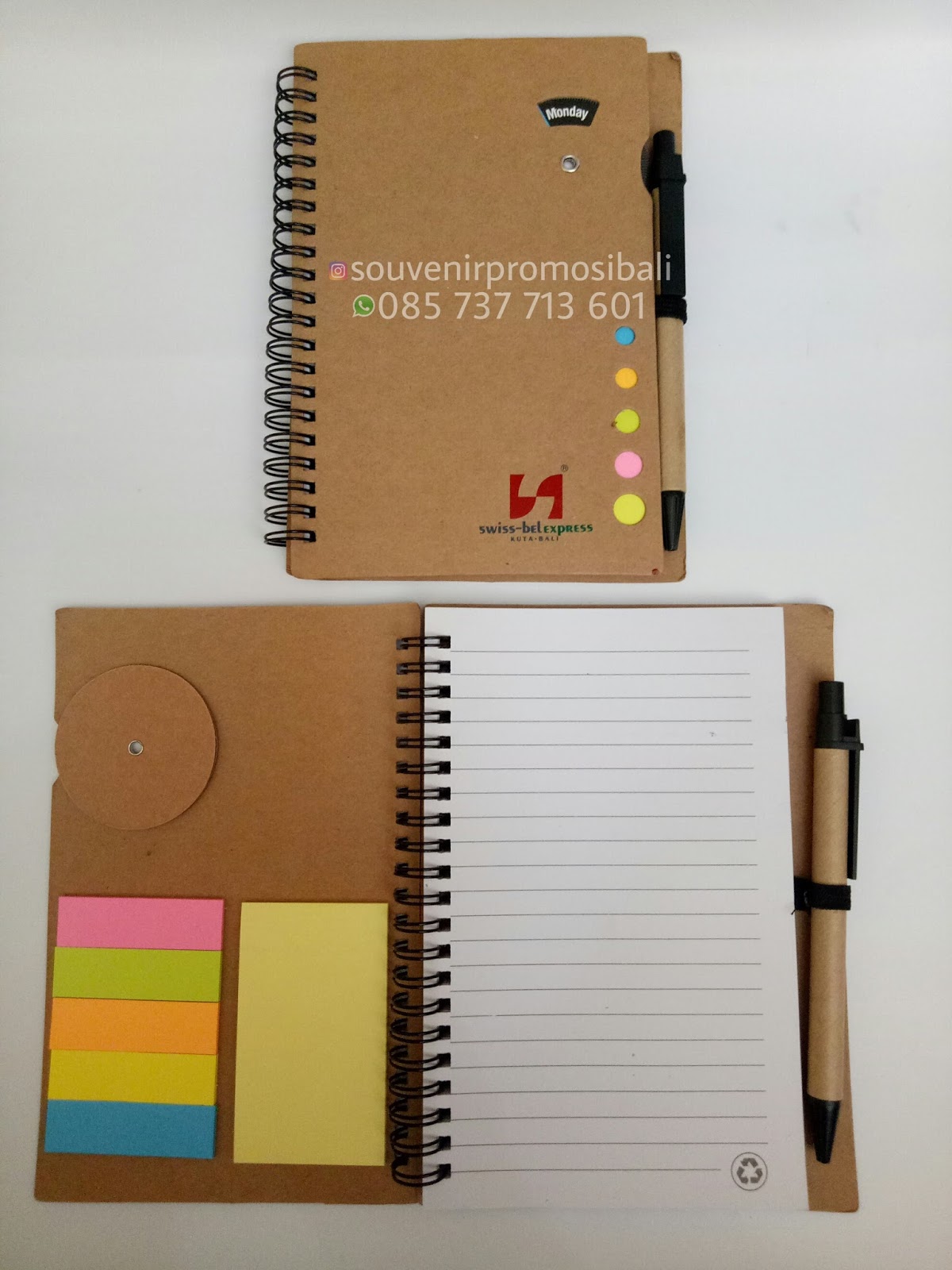 NOTEPAD, MEMO, BUKU AGENDA, NOTEBOOK CUSTOM LOGO PROMOSI DENPASAR BALI