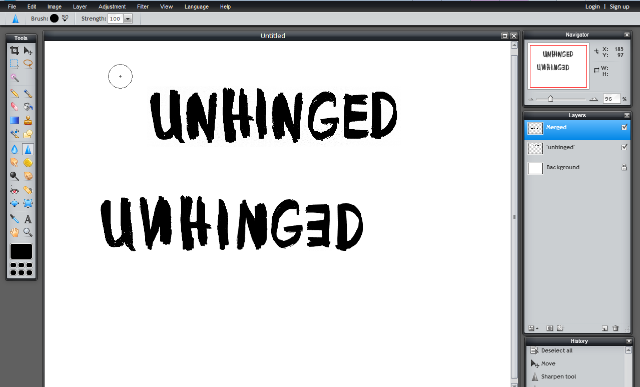 NatDanRebClo : 'Unhinged' typography manipulation