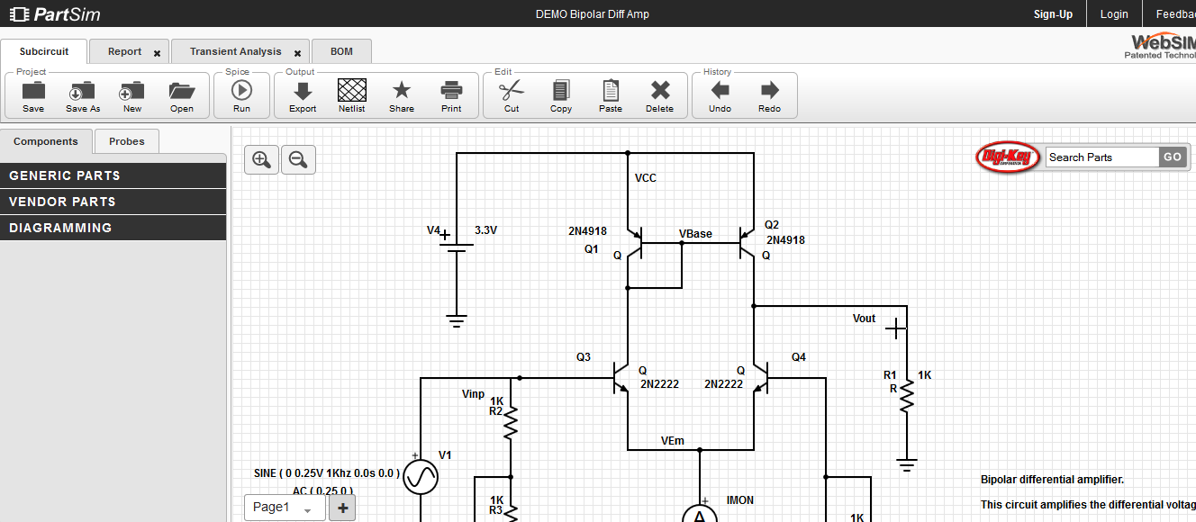 Hobby Electronics Circuits: Two Good Online Circuit Simulators