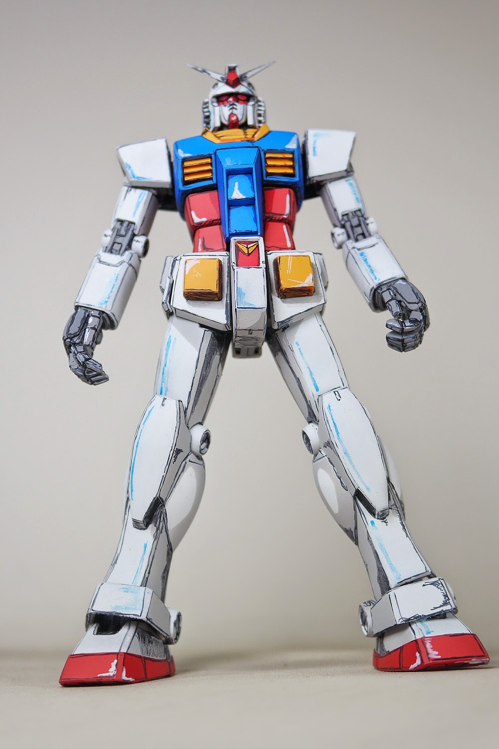Custom Build: MG 1/100 RX-78-2 Gundam Ver. 2.0 Anime Style Colors