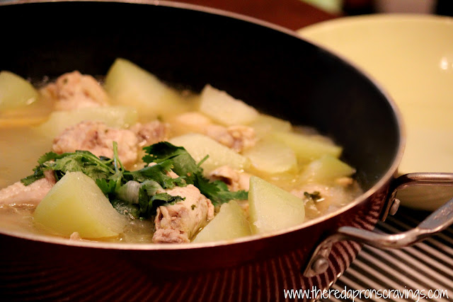 The Red Apron: Chicken with Ginger & Chayote Squash Soup (Tinolang Manok)