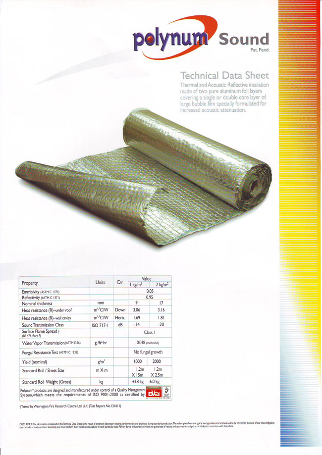 Supplier Bahan Bangunan: INSULATION BUBBLE POLYNUM