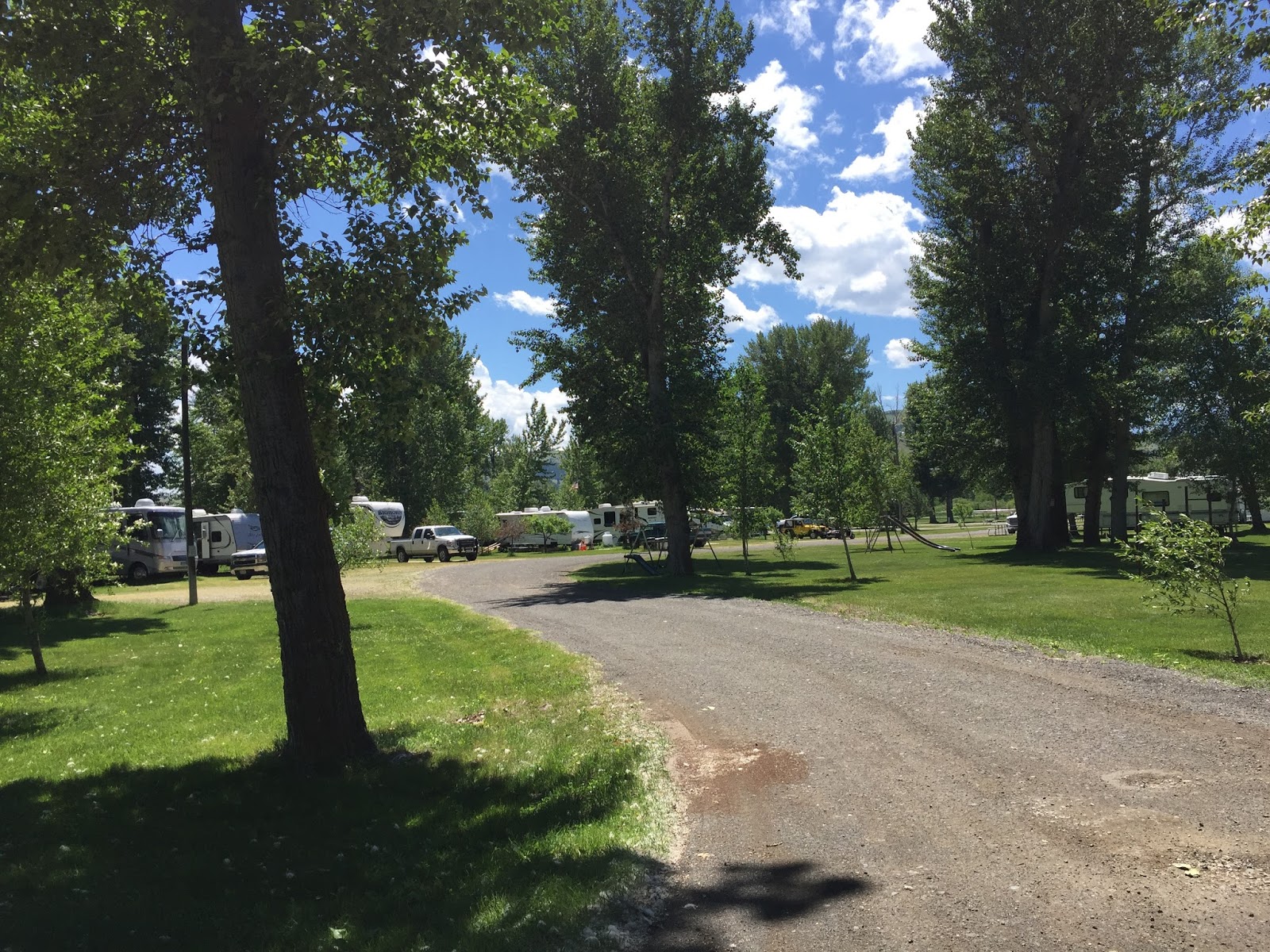 BLUE SKY AHEAD: Riverfront RV Park, Garrison, Montana