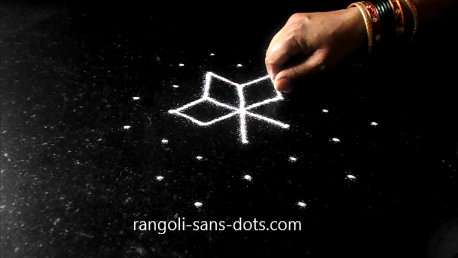 Geometry in rangoli and 3D kolam designs | Kolam by Sudha Balaji