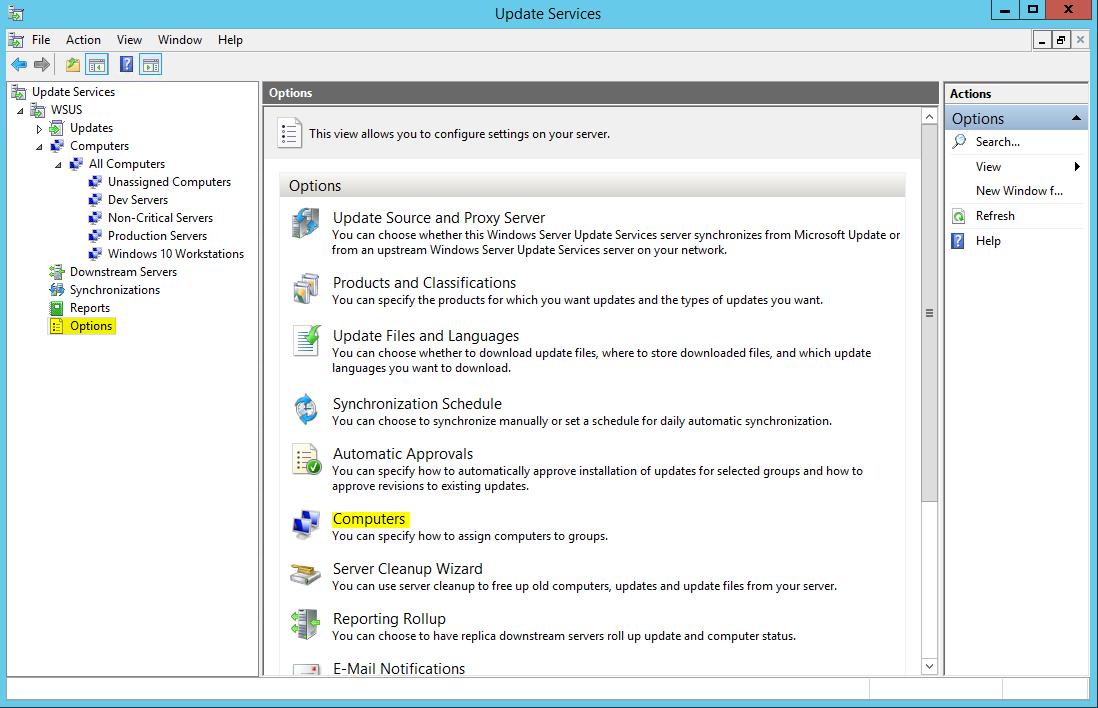 Configure WSUS Computer Groups - The ID10T Manual