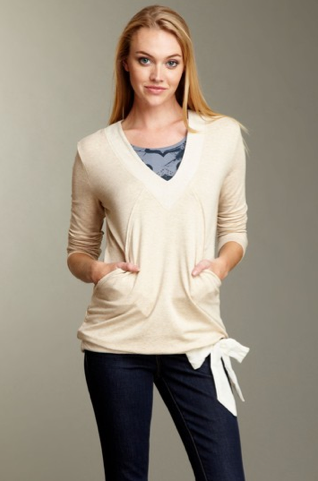 My Superficial Endeavors: Pink Lotus Drawstring Hem Sweater