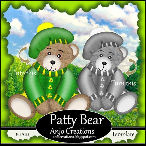 Anjo Creations: Patty Bear Template CU/PU