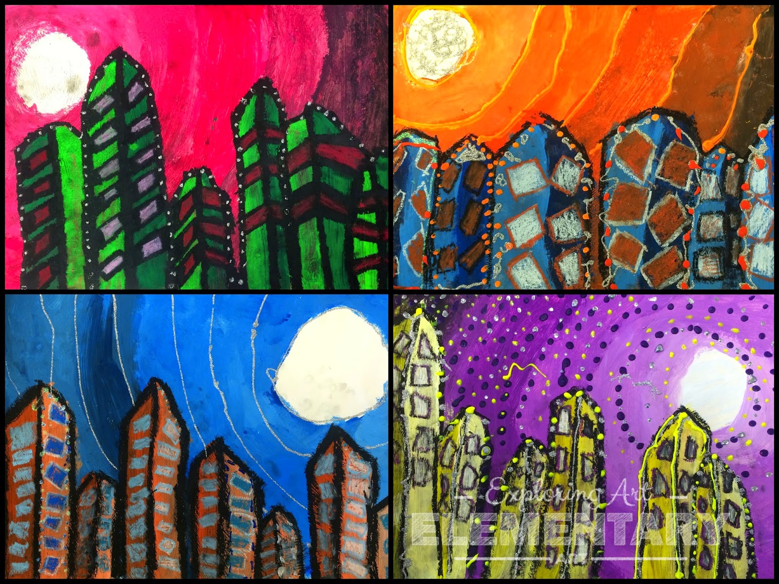 Art. Eat. Tie Dye. Repeat.: Complement Color Cityscapes