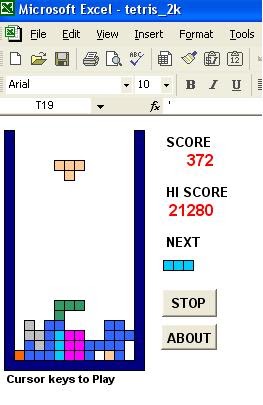 All Free for you Bro: Excel games "TETRIS"