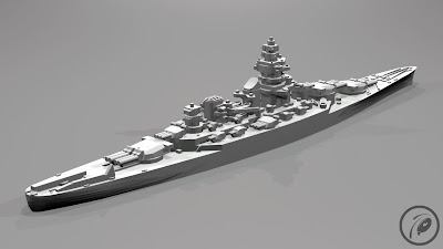 Tiny Thingamajigs: 1/4800 FN Capital Ships Pack 3 WIP.1: Alsace Complete