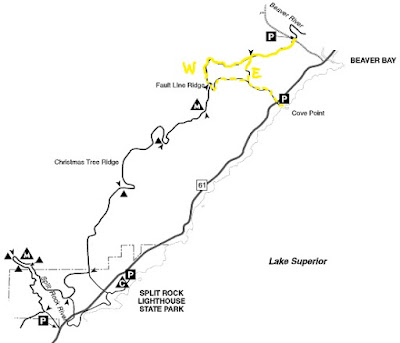 Day Hiking Trails: Ridge trail overlooks Lake Superior, river