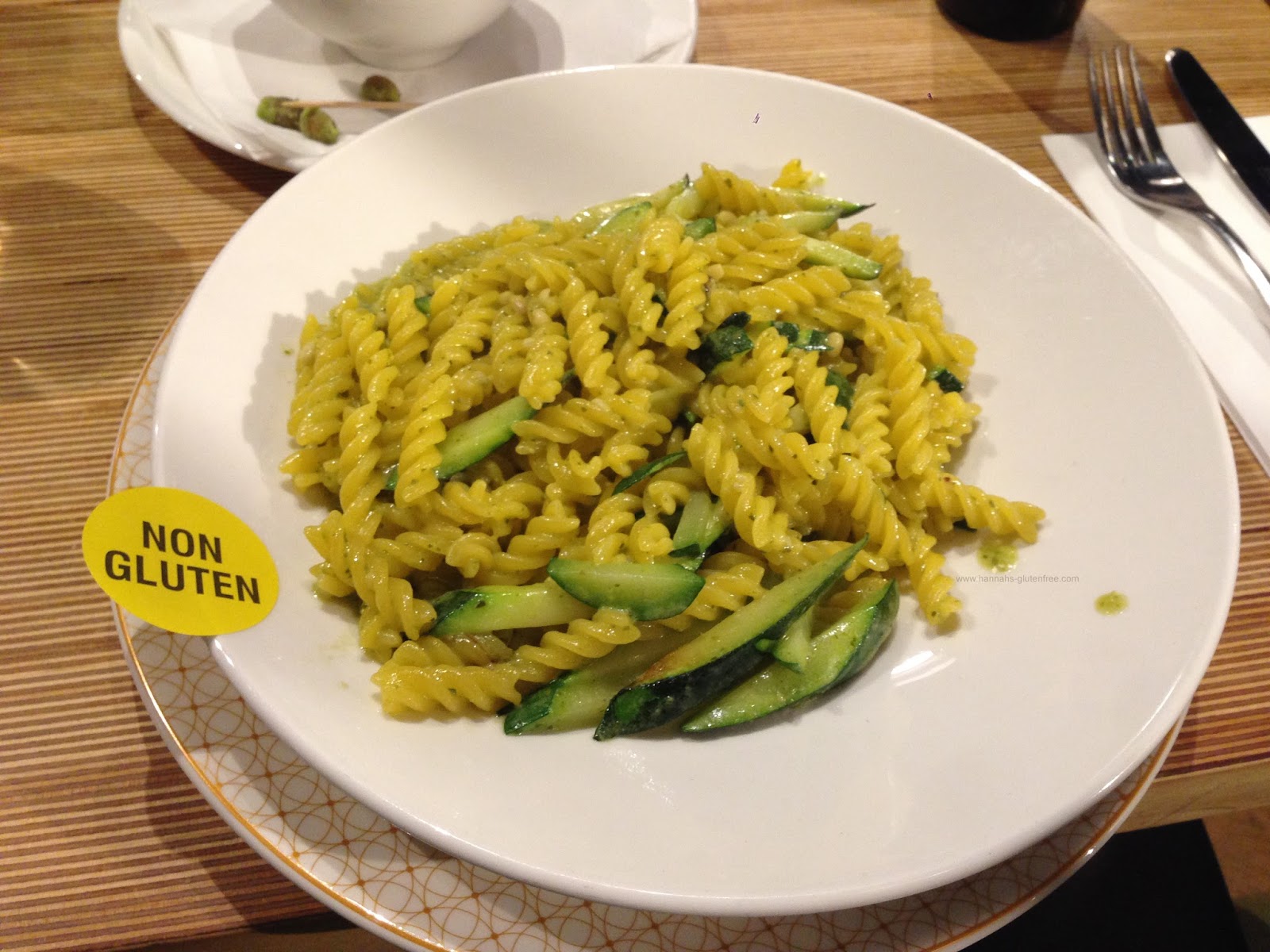 Hannah's Gluten Free : Ask Italian Gluten Free Menu