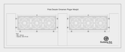 Pola Ornamen Islam Pagar Masjid Aluminium Cor Gudang Art Design