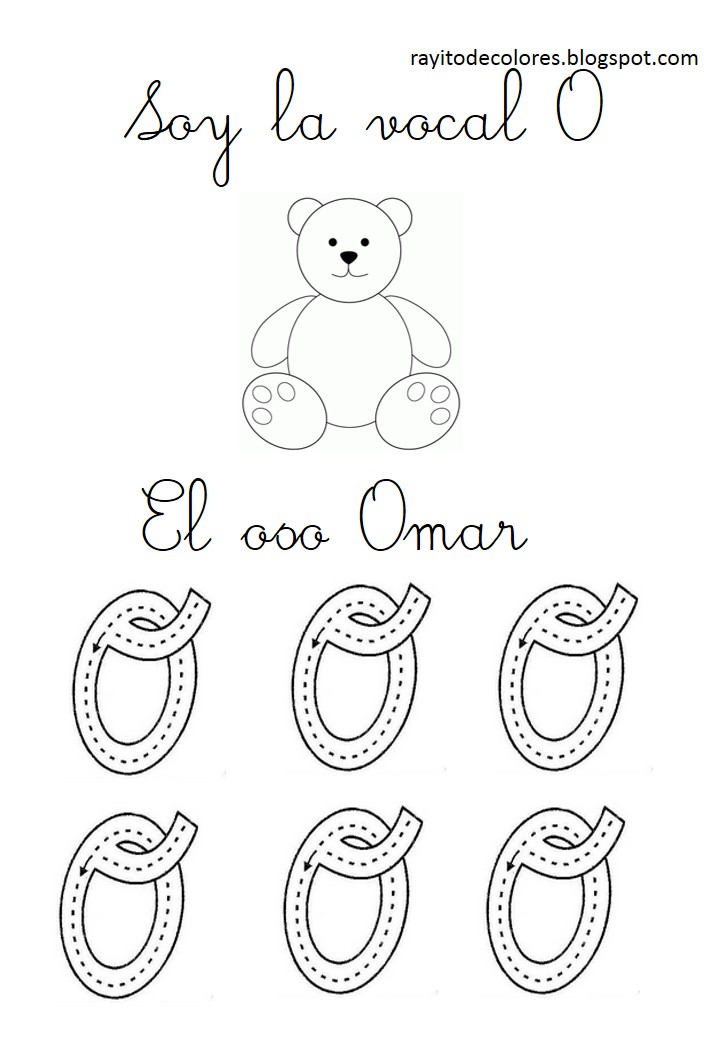 Rayito de Colores: Trazos con las vocales