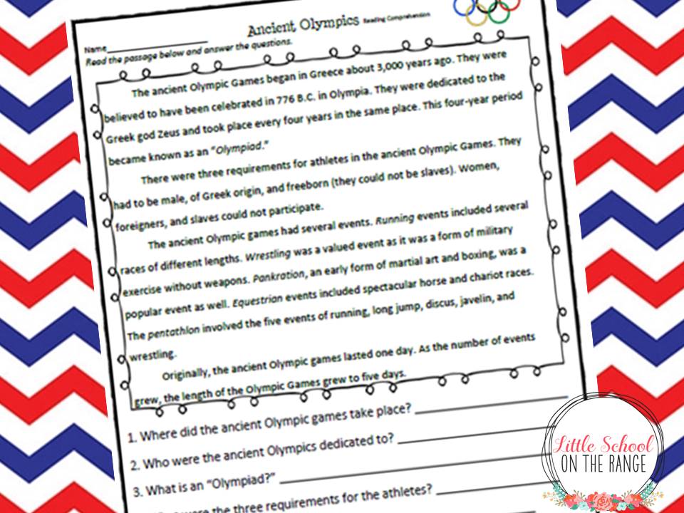 Little School on the Range: Using the Olympics in Your Classroom