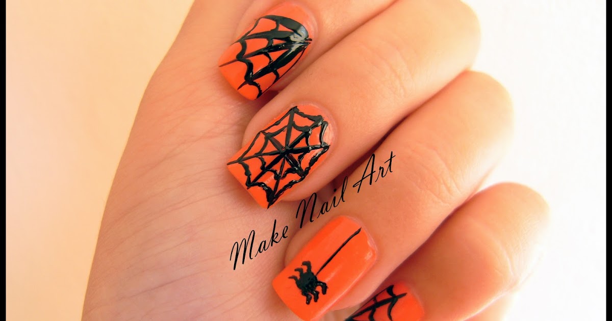 Spider Web Nail Art Tutorial For Halloween - Make Nail Art