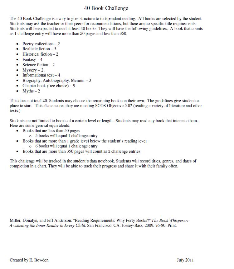 Mrs. B's Techno-Teaching: Sixth Grade Reading Outline