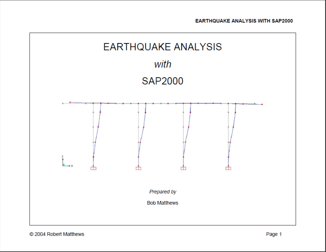 EARTHQUAKE ANALYSIS WITH SAP2000
