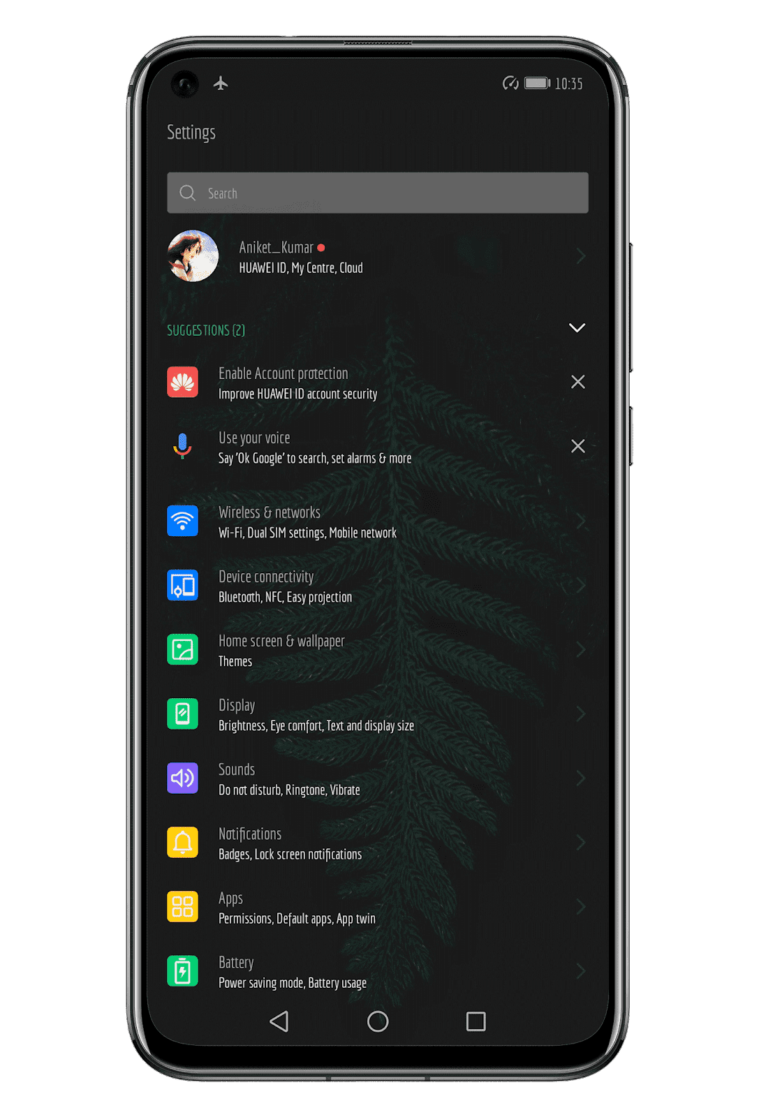 [EMUI THEME] Phantom Green theme Exclusively EMUI 9/ Magic Ui 2 Theme