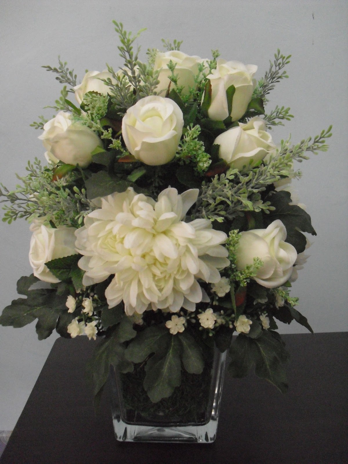 KEDAI BUNGA NORA FLORA: Gubahan bunga di dalam pasu kaca