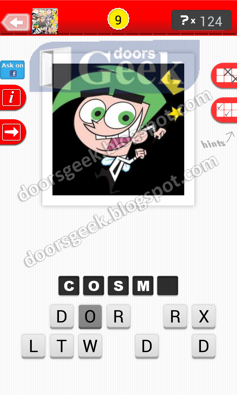 Guess The Cartoon Level 7-9 ~ Doors Geek