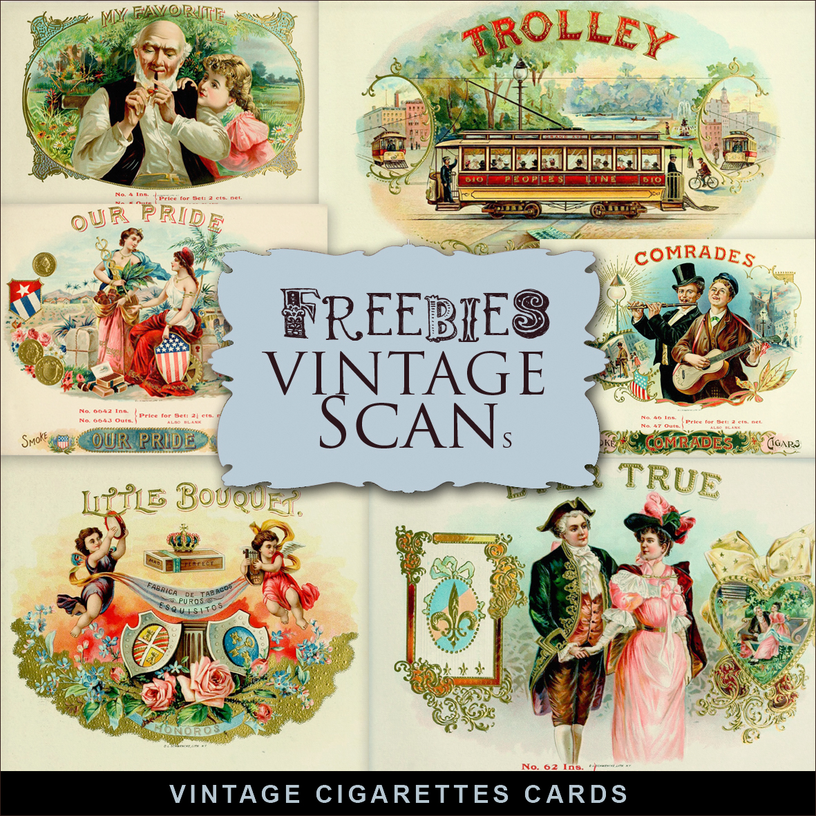 New Freebies Kit - Vintage Cigarettes Cards.:Far Far Hill - Free ...