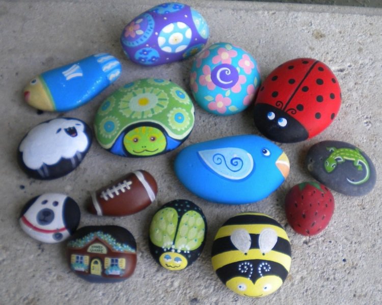 How to paint stones and decorate your home and garden - Diy Fun World