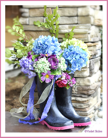 Create Beauty: Rain Boots Bouquet