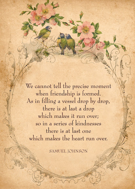 The Feathered Nest ~: Thoughts on precious friendship