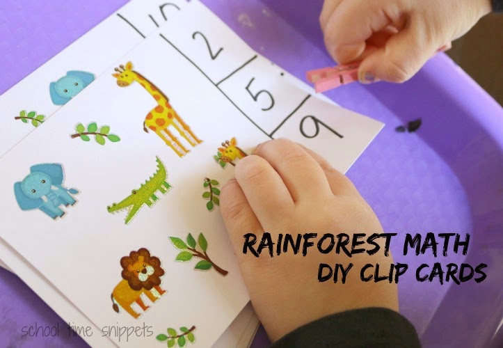 Make Your Own DIY Counting Clip Cards | School Time Snippets