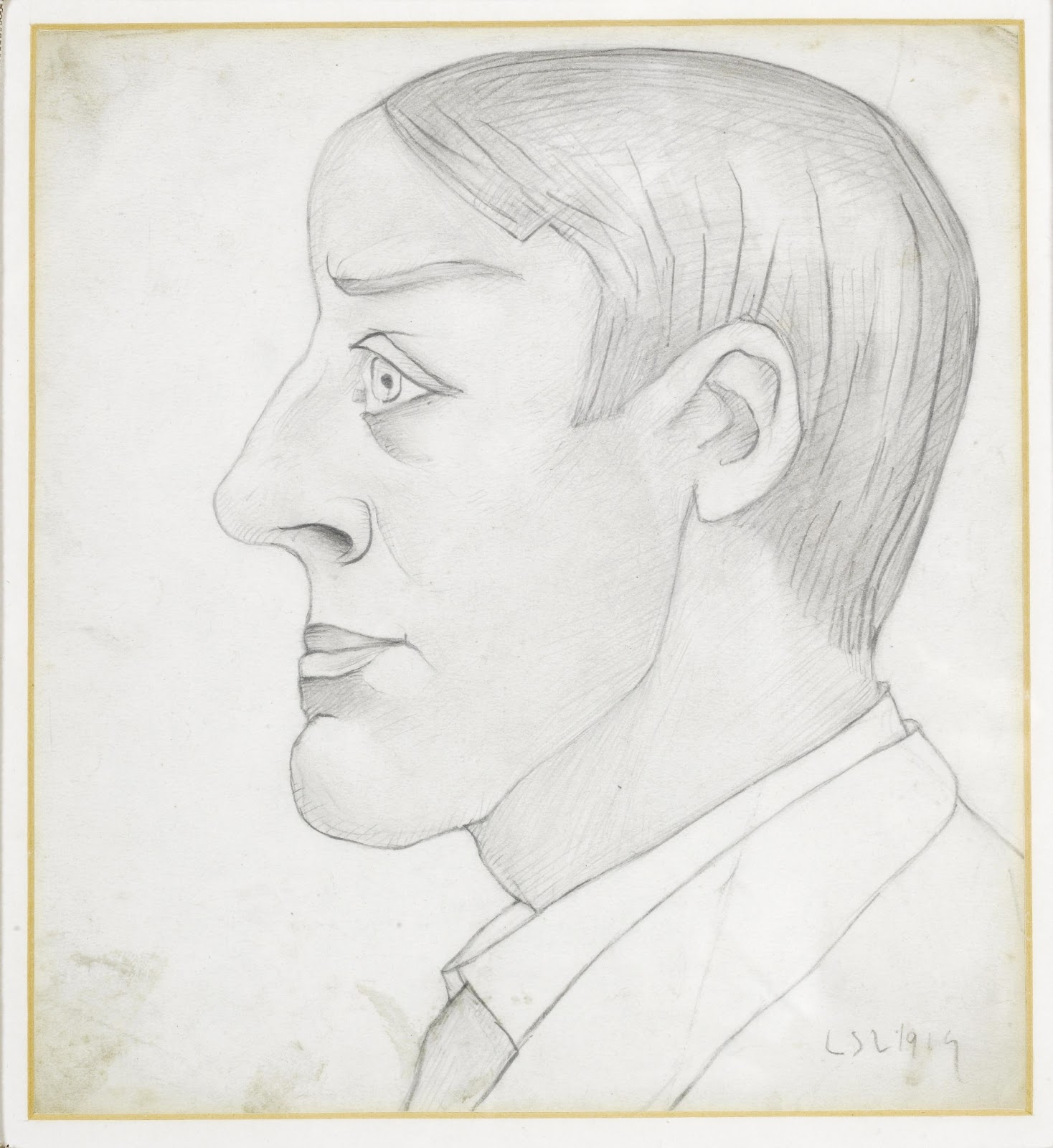 The Works of Laurence Stephen Lowry: 1919 - Head of a Man